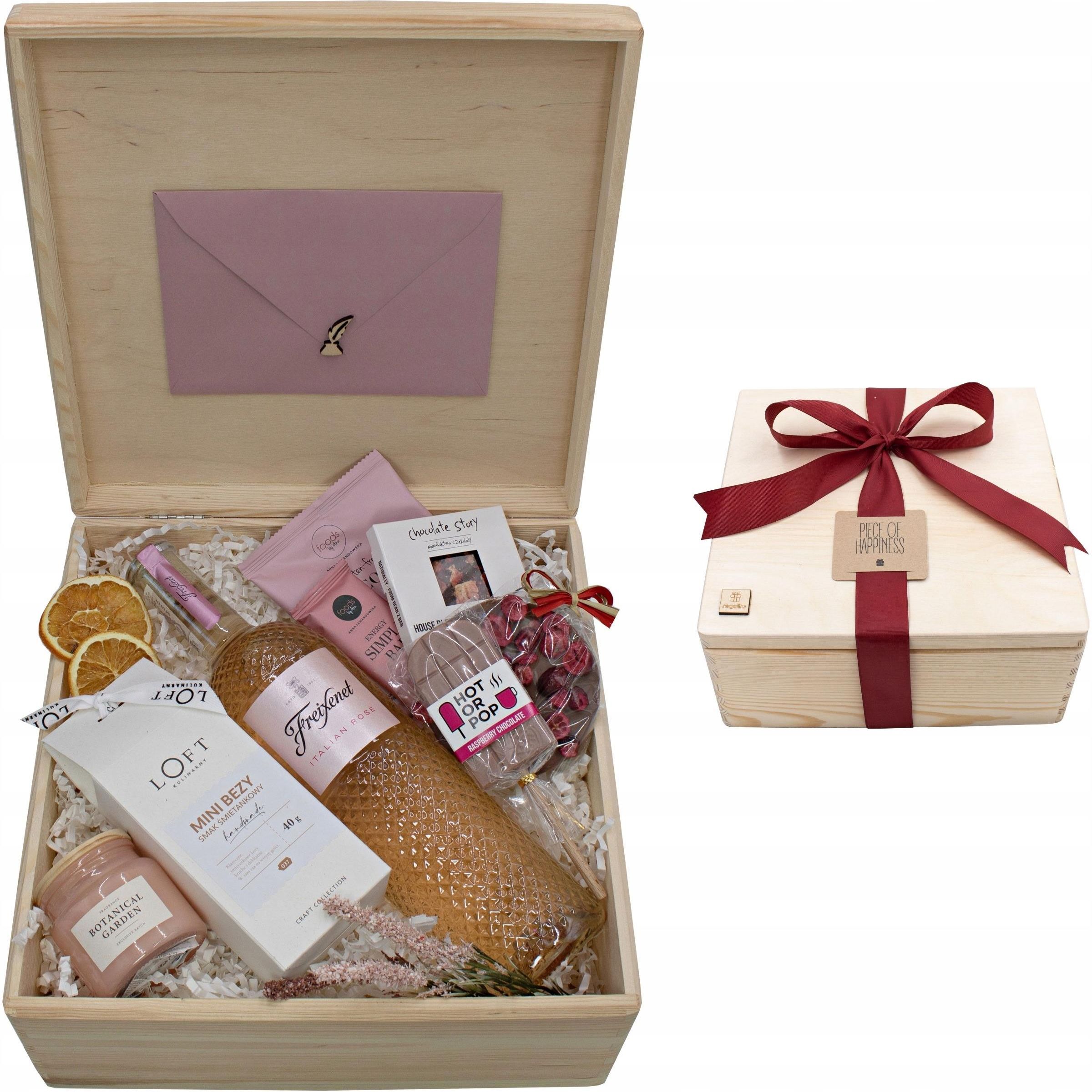 Regalito Zestaw Kosz Prezentowy Z Miejscem Na Alkohol Upominek Gift Box ...