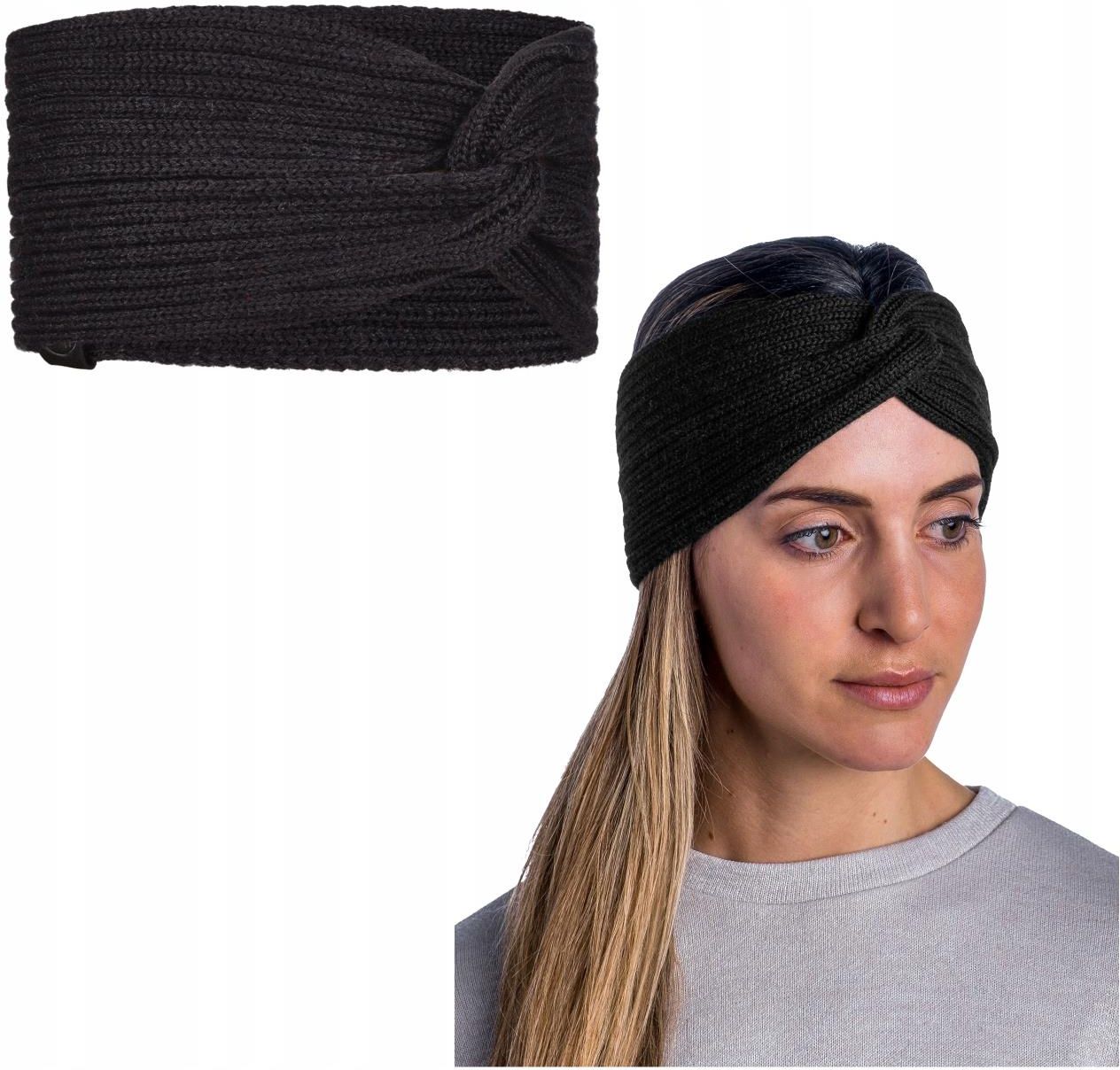 Opaska na głowę damska wełna merino wool Buff Knitted Headband Norval ...