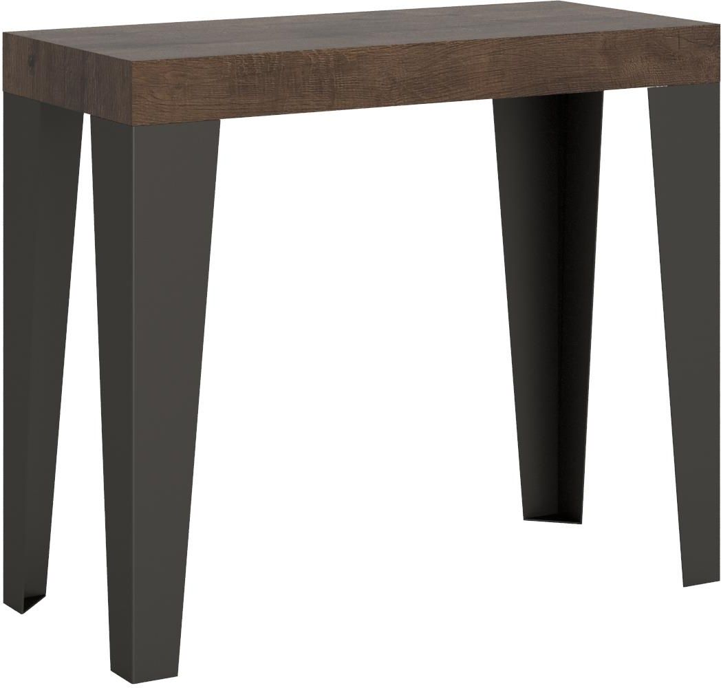 Itamoby Wysuwana Konsola 90X40/300cm Rama Flame Walnut Antracyt ...