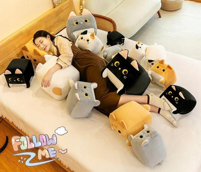 Domoda Kotek Poduszka Kot Kwadrat Duży Pluszowa Przytulanka Dla Dzieci ...