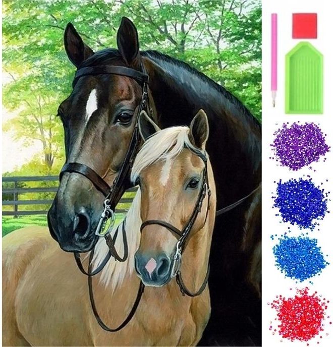 Nkp Haft Diamentowy Mozaika Diamentowa 5D Konie - Ceny i opinie - Ceneo.pl