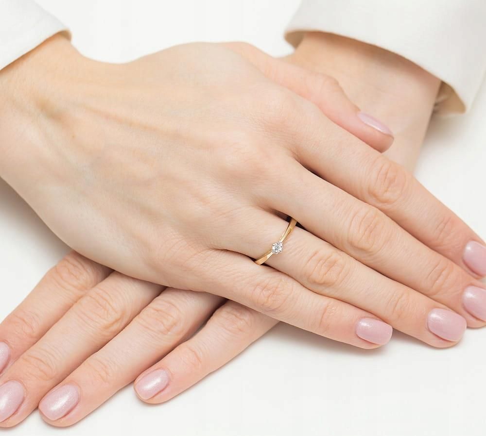 Goldrun Złoty Pierścionek Zaręczynowy Z Brylantem 0,08ct pr. 585 - Ceny i opinie - Ceneo.pl