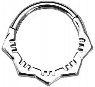 Kolczyk segment clicker septum nos tribal etno kółko daith rook 8mm ...