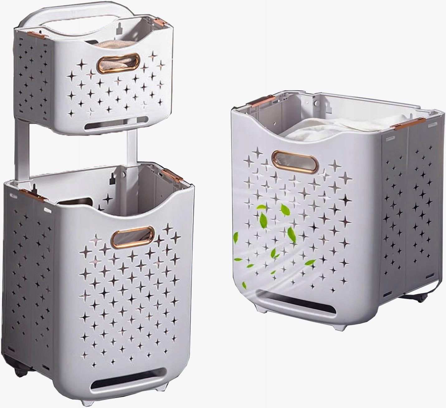 Hooha Kosz Na Brudną Odzież Kółkach Wysoka Zawartość Składany ...