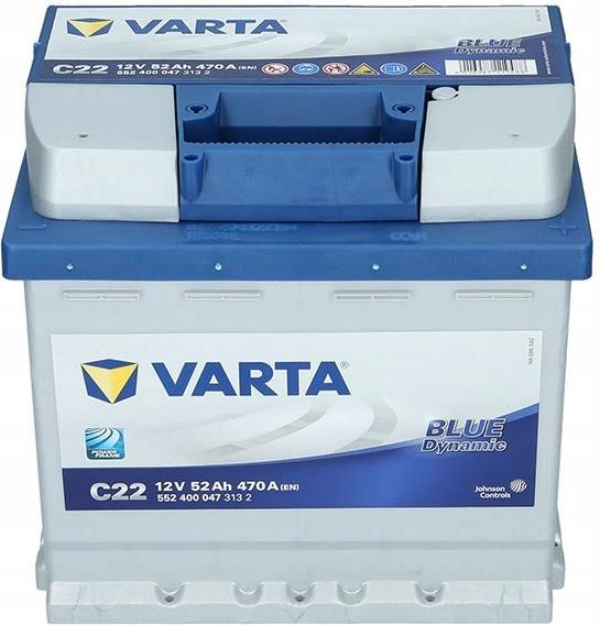 Akumulator Varta Blue Dynamic C22 12V 52Ah 470A P+ - Opinie i ceny na ...