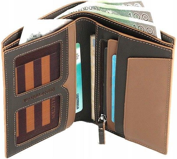Ciemno brązowy portfel skórzany Vip Collection - Ceny i opinie - Ceneo.pl