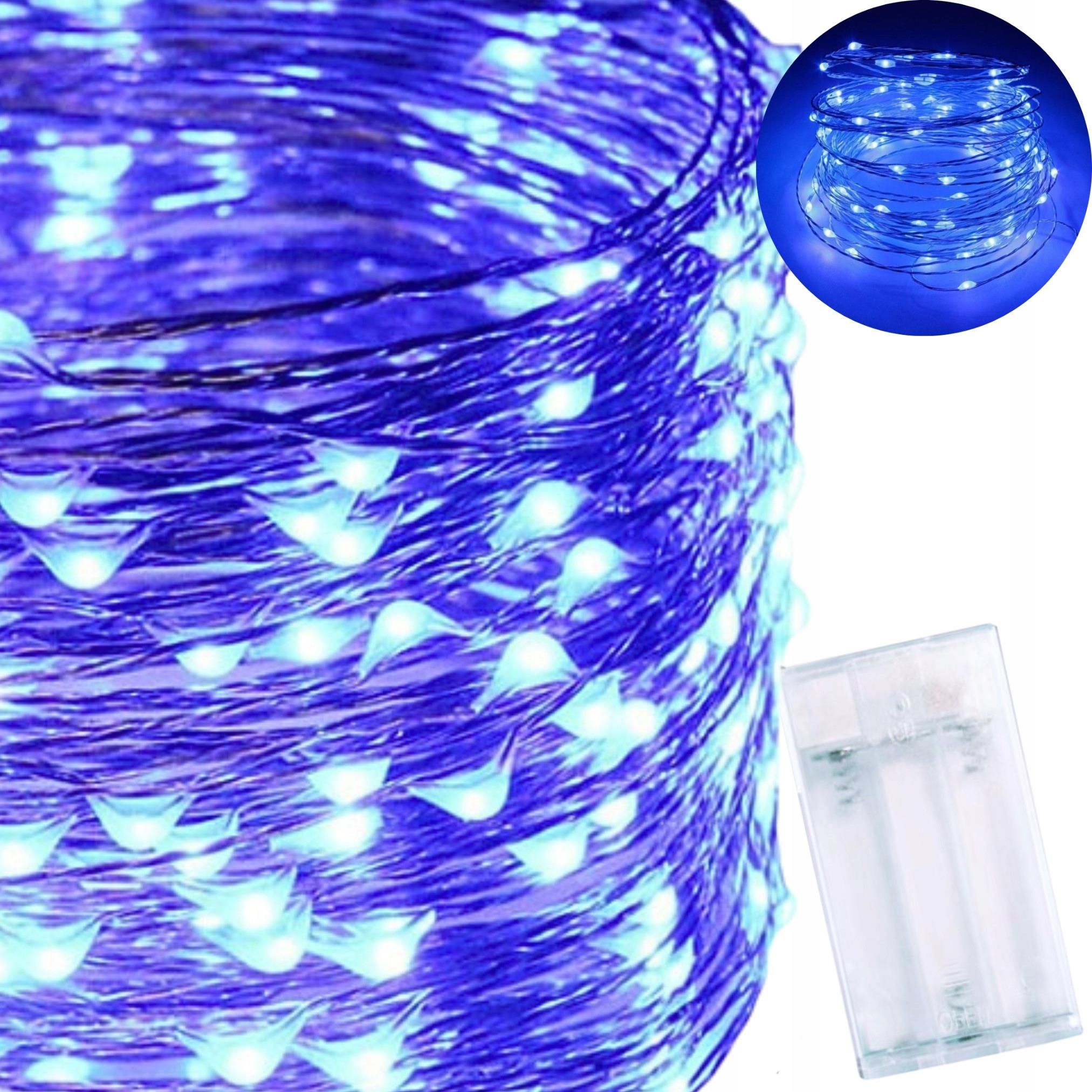 Topoblu Lampki Choinkowe Świąteczne Drucik 50 Led Na Baterie 5M Barwa ...