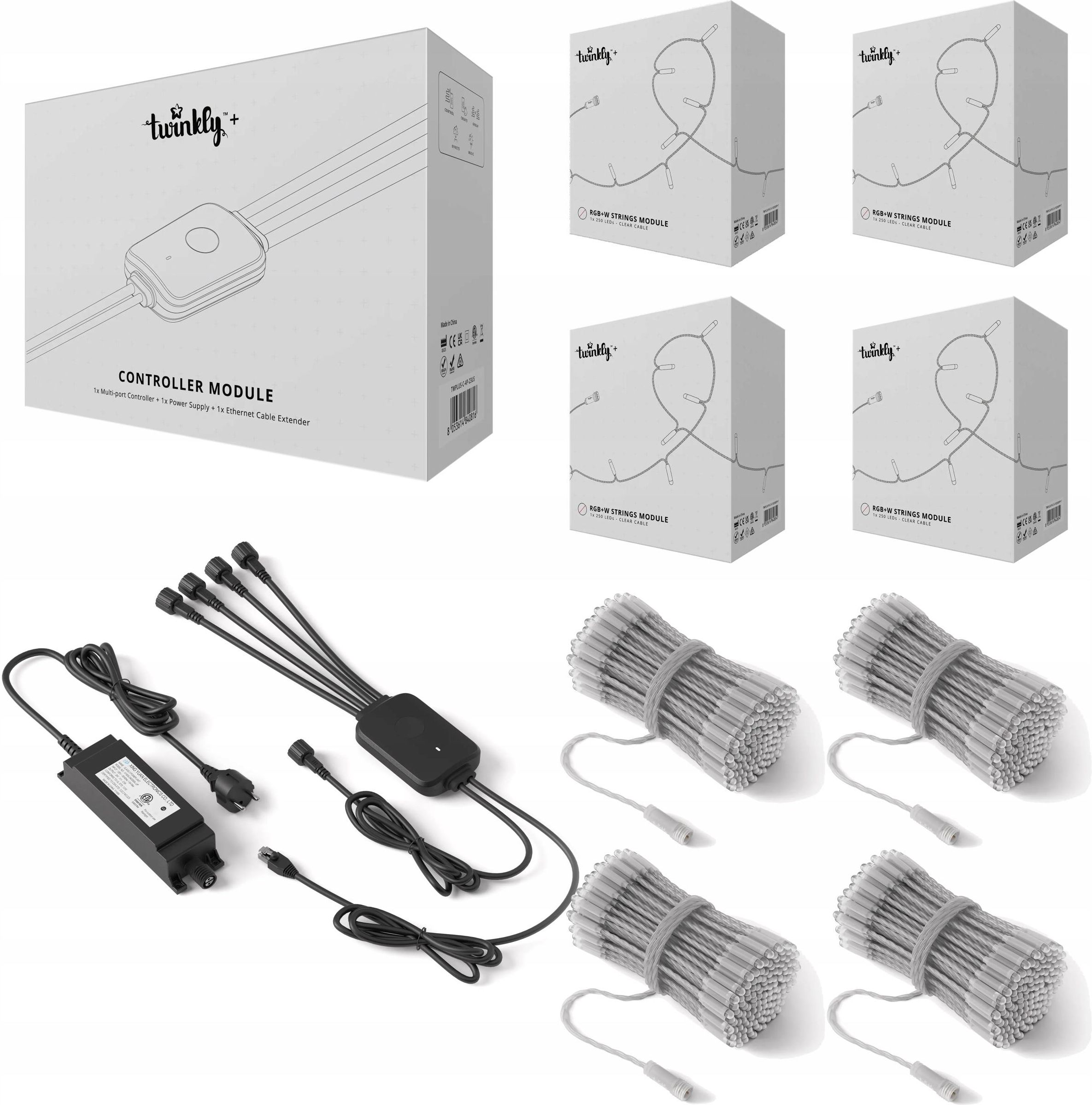 Twinkly Zestaw Strings Plus 1000 Led 1X Kontroler 4X 250 Rgbw L ...