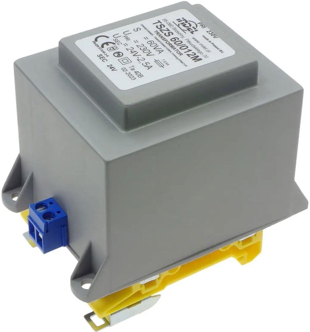 Indel Transformator sieciowy zalewany 230V/24V - 2,5A TSZS60/012M, na szynę - Opinie i ...