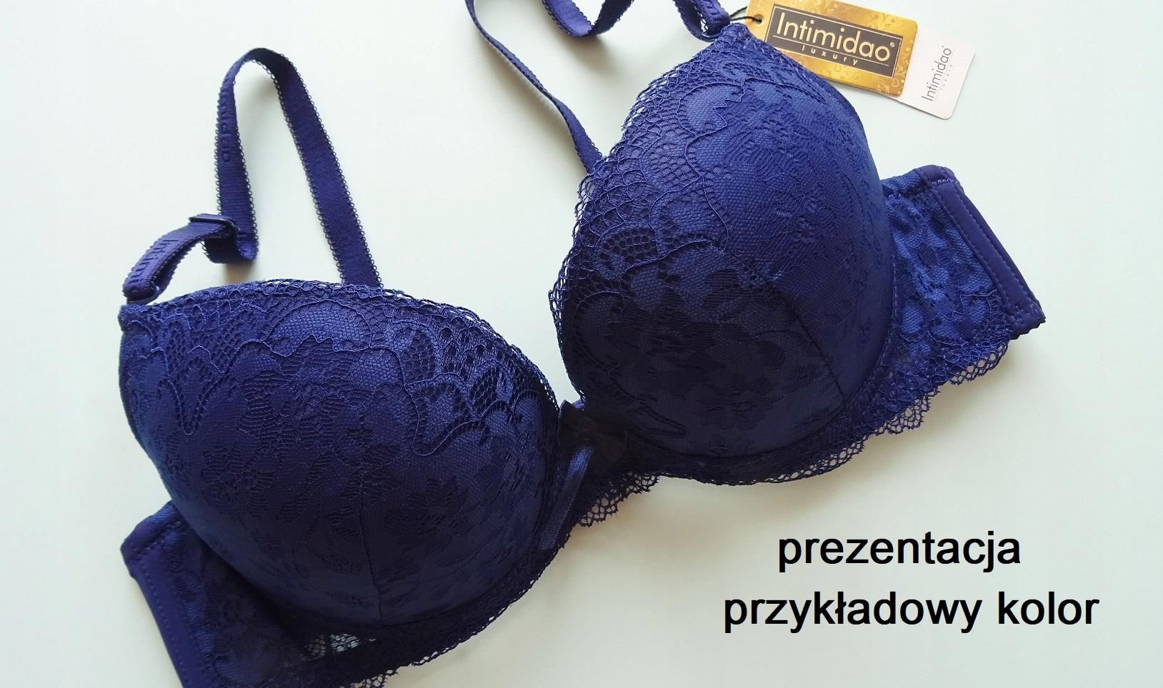 Intimidao koronkowy biustonosz push up 80 B niebieski - Ceny i opinie ...
