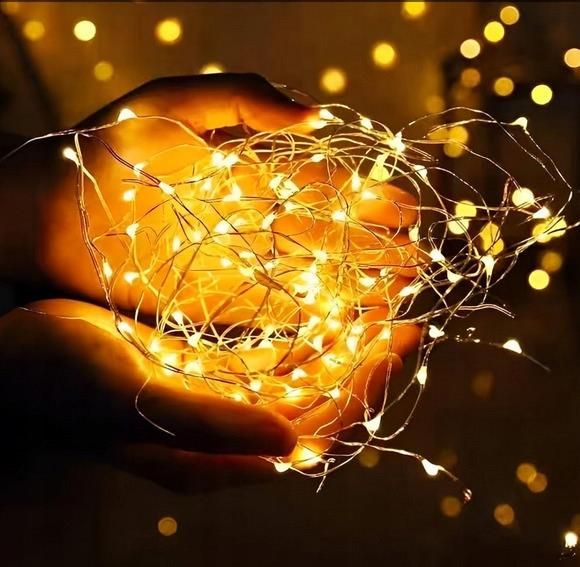 Yeshome Lampki Led Ciepłe Światełka Choinkowe Na Druciku Girlanda ...