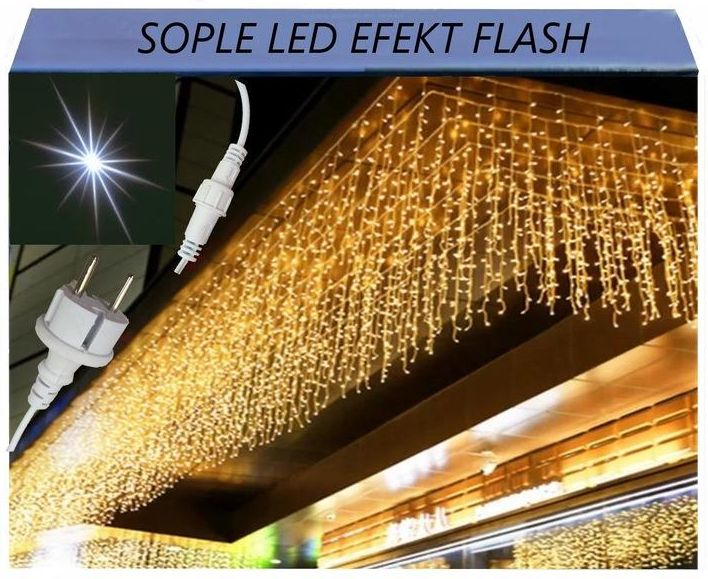 Bluehome Sople 300 Led Efekt Flash Ciepły Biały Lampki Dekoracyjne ...