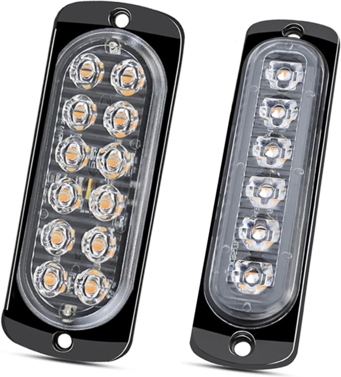 Stroboskop Led Pomarańczowe Światła Awaryjne 12V 24V 12Led 4Szt ...