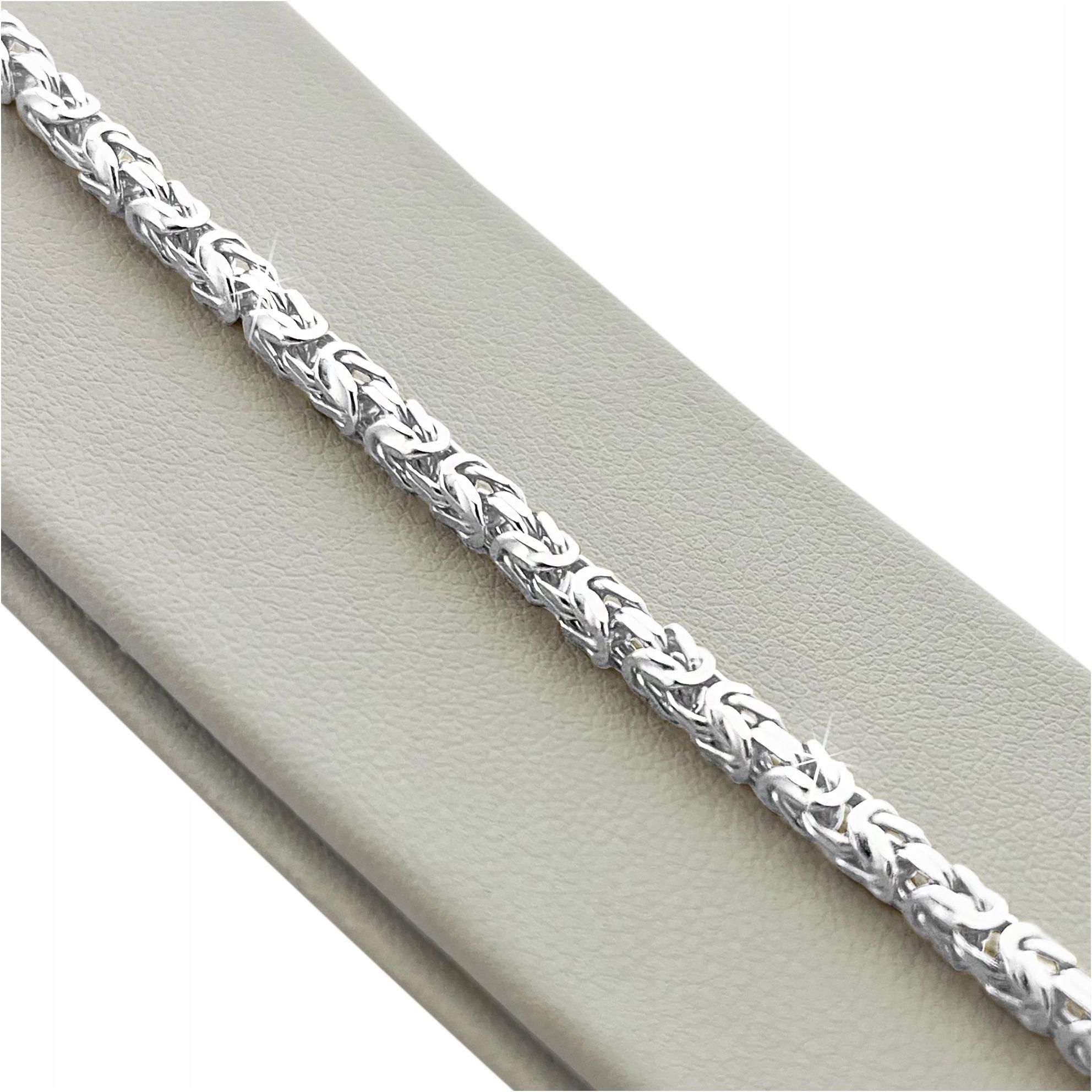 Srebrna Bransoletka Męska Splot Królewski 20cm/2,8mm Srebro 925 Gratisy ...