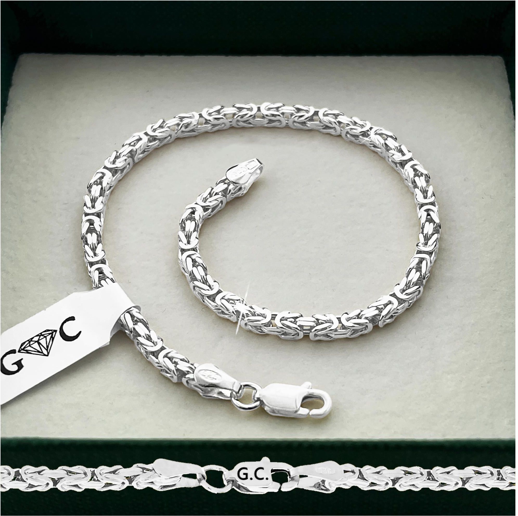 Srebrna Bransoletka Męska Splot Królewski 20cm/2,8mm Srebro 925 Gratisy ...