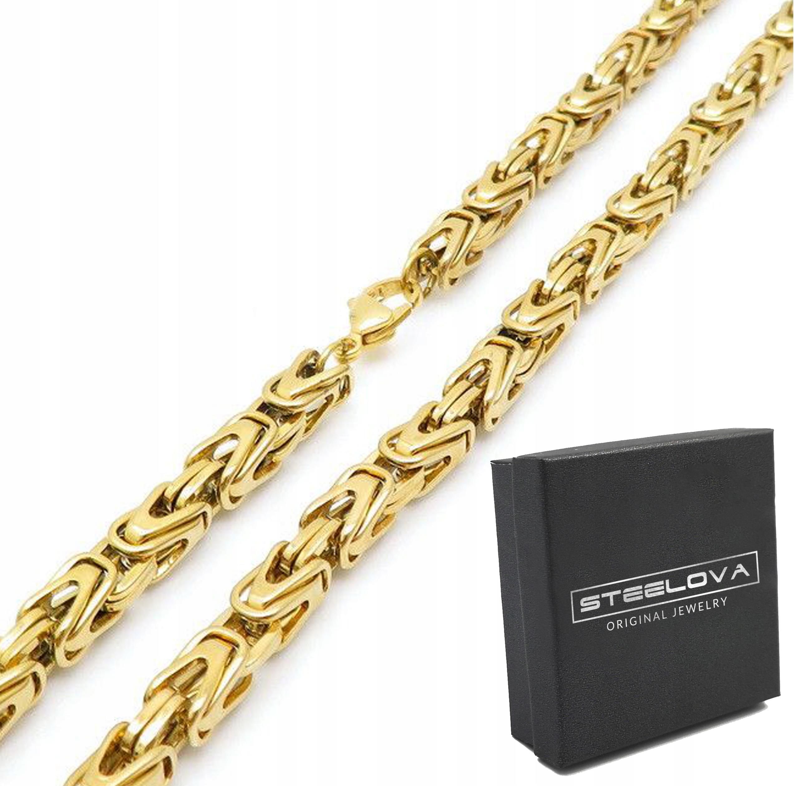 Steelova 18k Złoty Naszyjnik Splot Królewski Stal (6 mm) - Ceny i ...