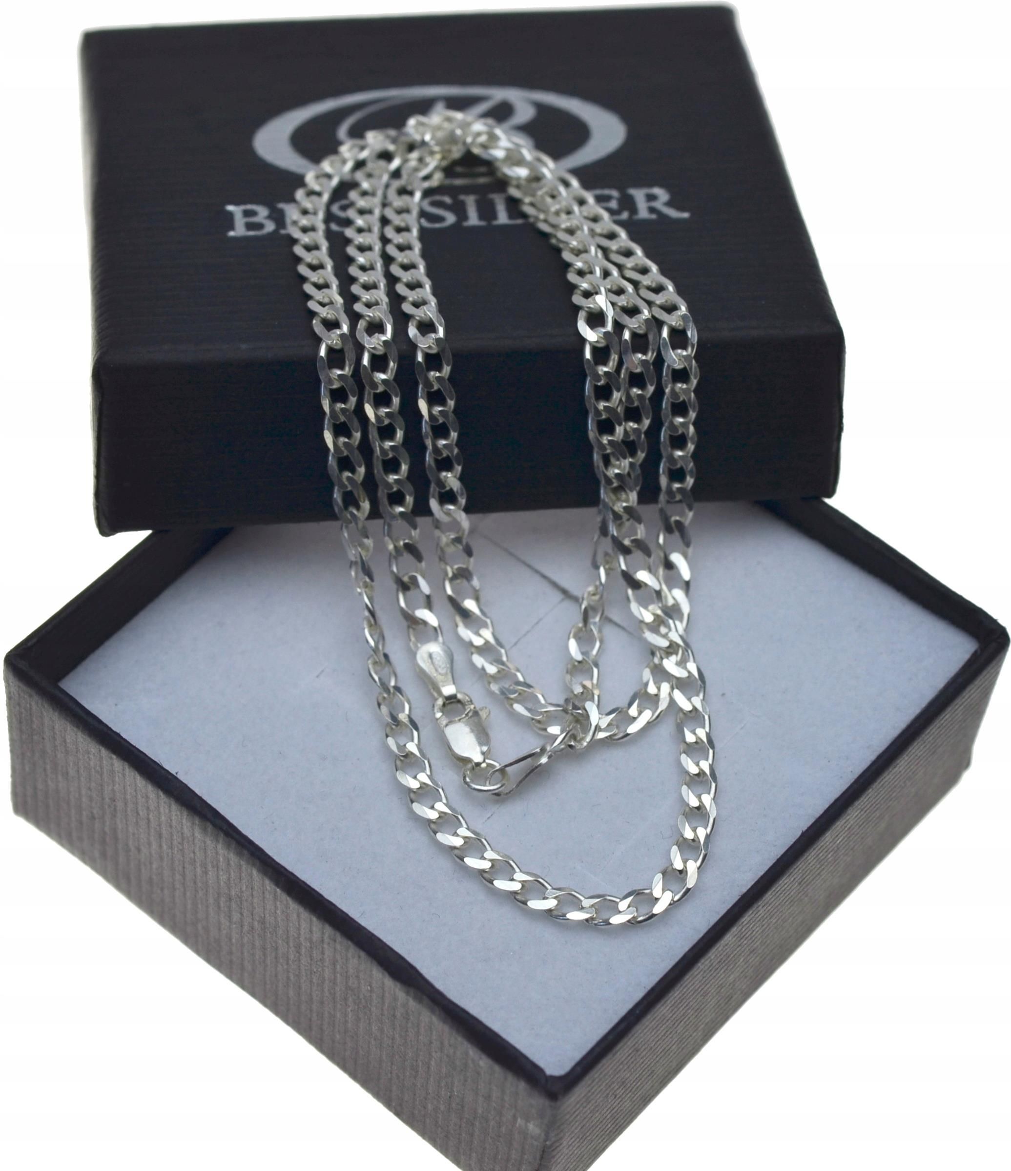 Srebrny Męski łańcuszek 55cm 3mm pancerka Srebro - Ceny i opinie - Ceneo.pl