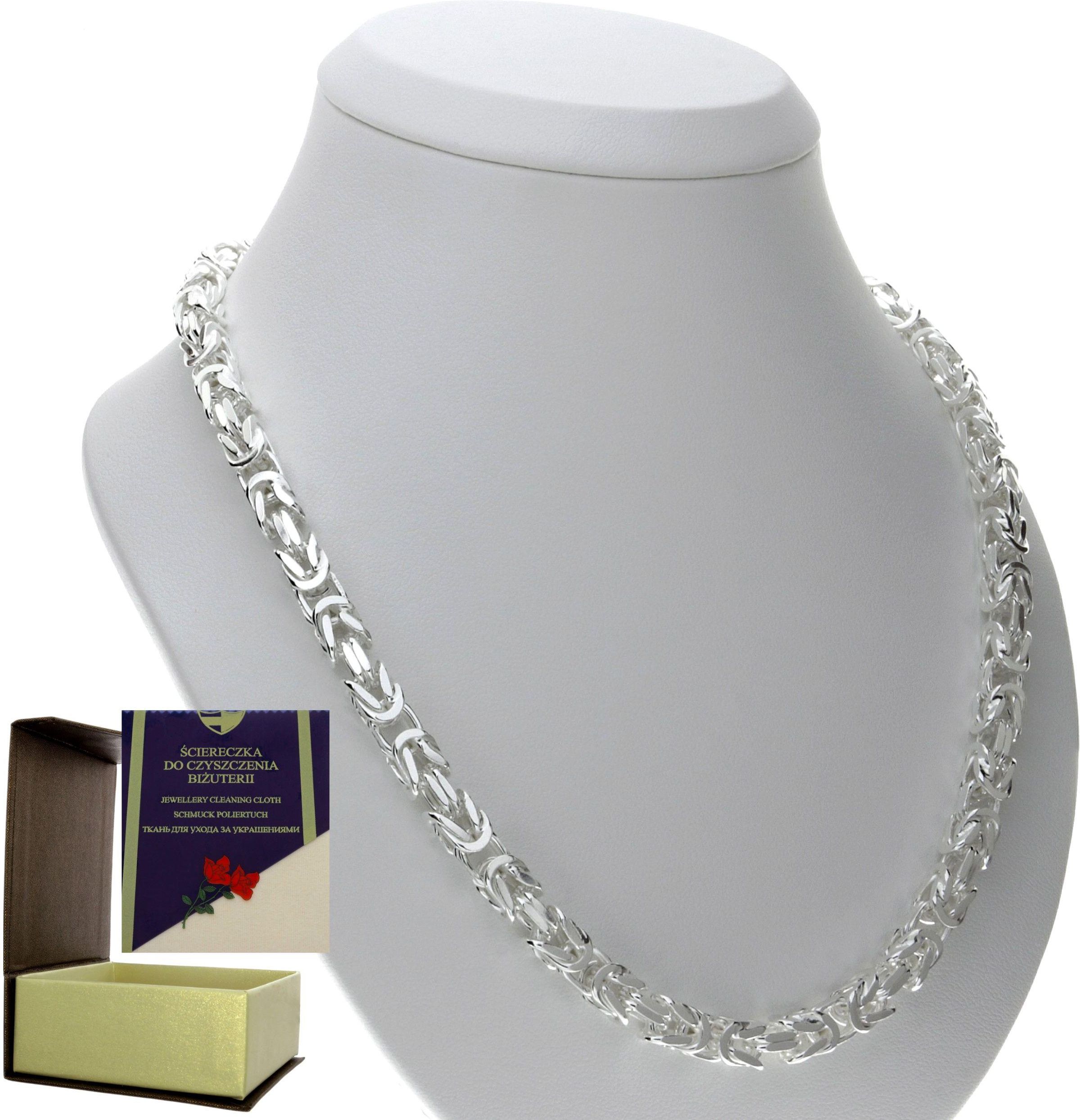 Srebrny Łańcuch Splot Królewski- Próby -925- - Ceny i opinie - Ceneo.pl