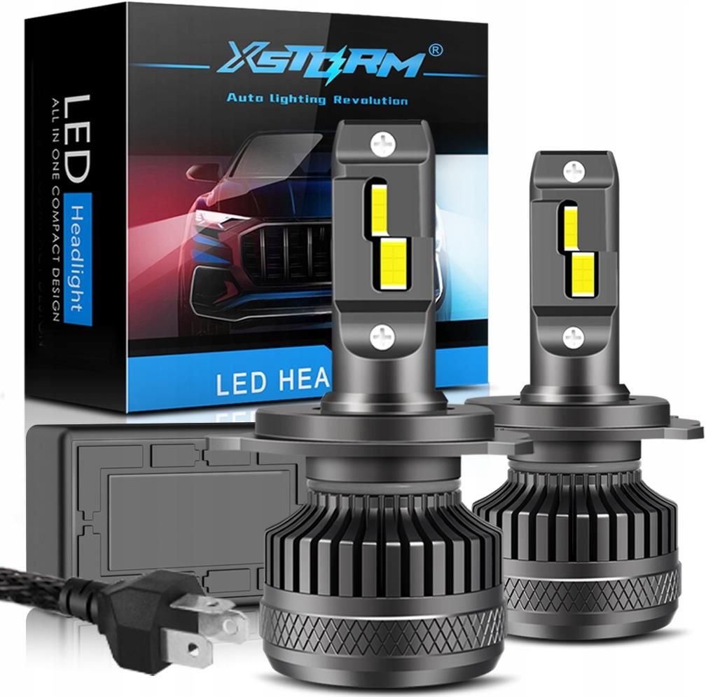 Żarowka samochodowa Xstorm Mocne Żarówki Samochodowe Led H4 R45 130W 30000Lm Canbus Retrofit ...