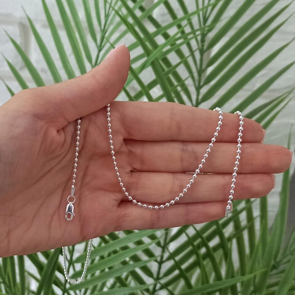 Łańcuszek srebrny Kulkowy kulki 65cm 2.2mm 925 - Ceny i opinie - Ceneo.pl