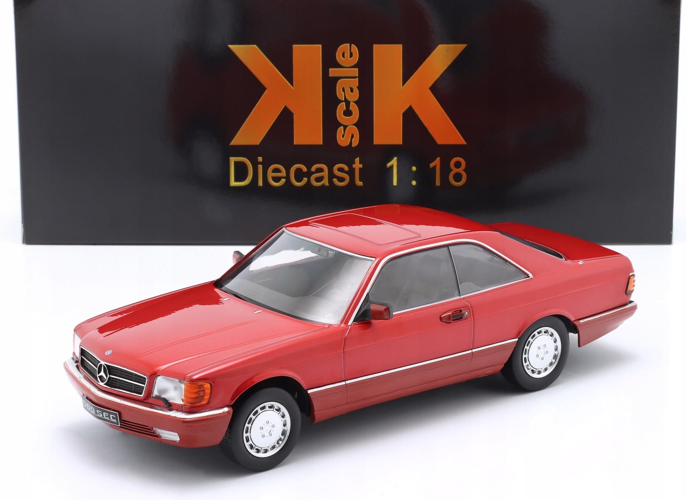 Kk-Scale Kk Scale Mercedes-Benz 500 Sec C126 1985 Red Metallic 1:18 ...