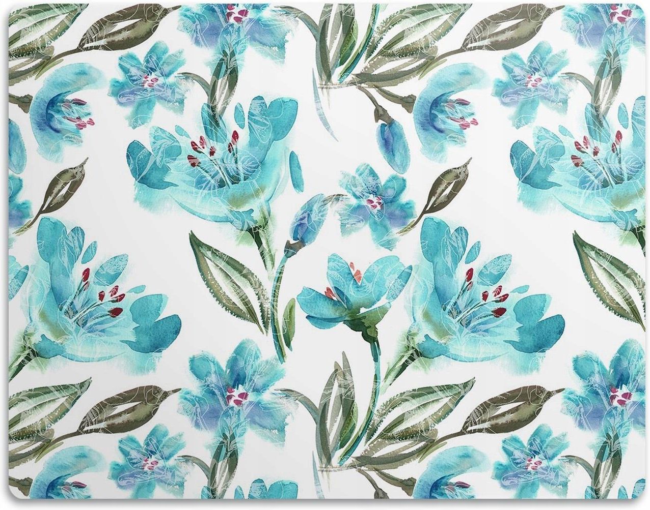Bluedecor Podkładka Dla Psa Pod Miskę Turkusowe Kwiaty 45X35 ...