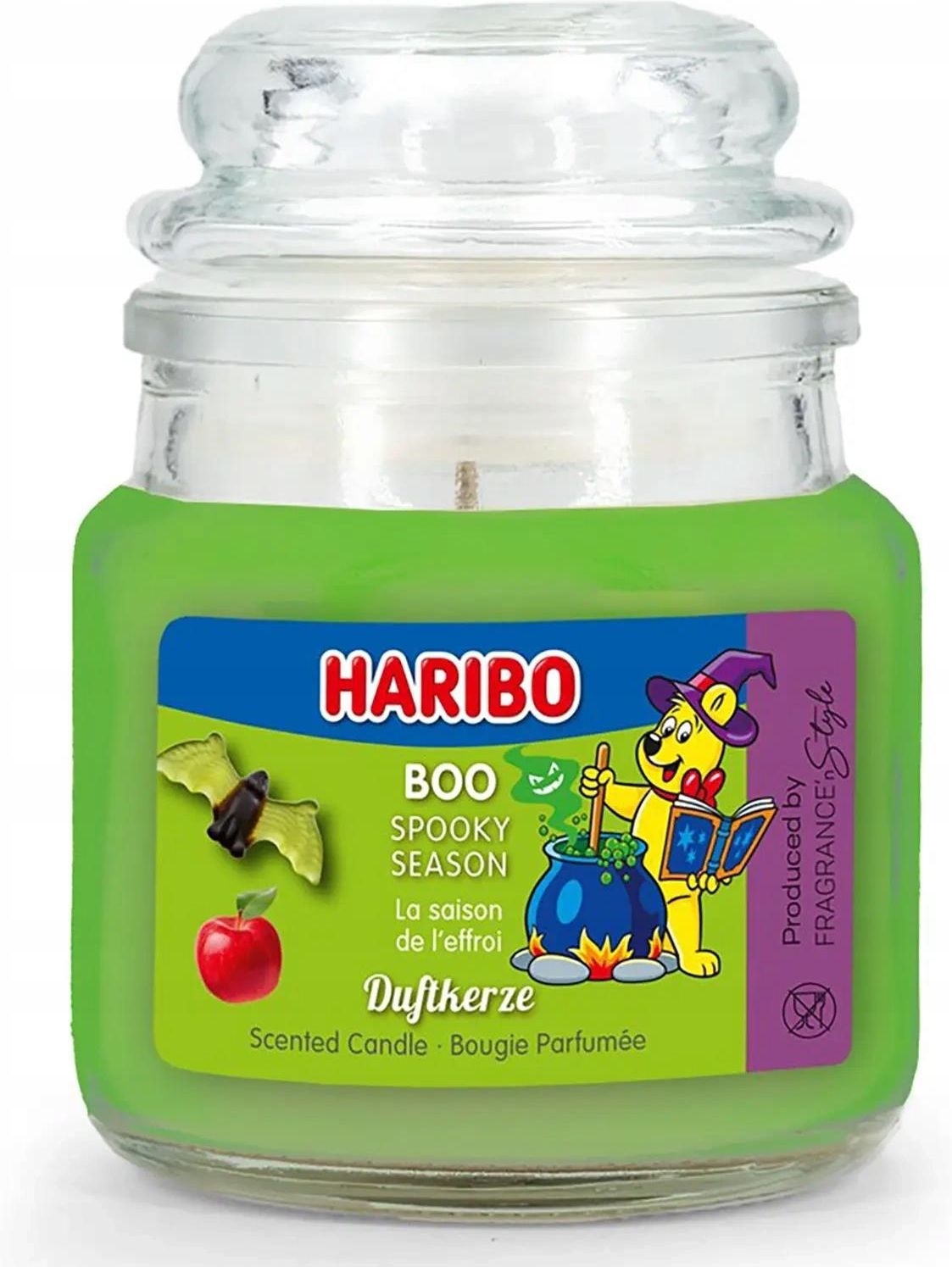 Świeczka zapachowa w szkle Boo jabłkowe żelki pomysł Haribo 85 g ...