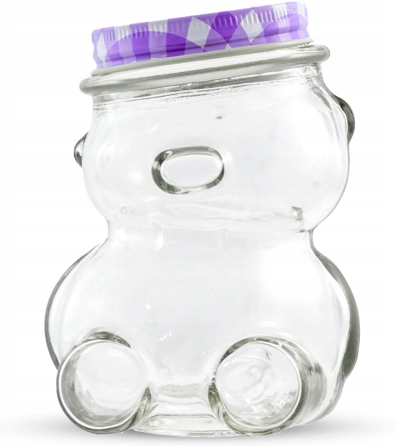 Bee&Honey Słoik słoiczek miś duży 300ml na miód z nakrętkami 1szt ...