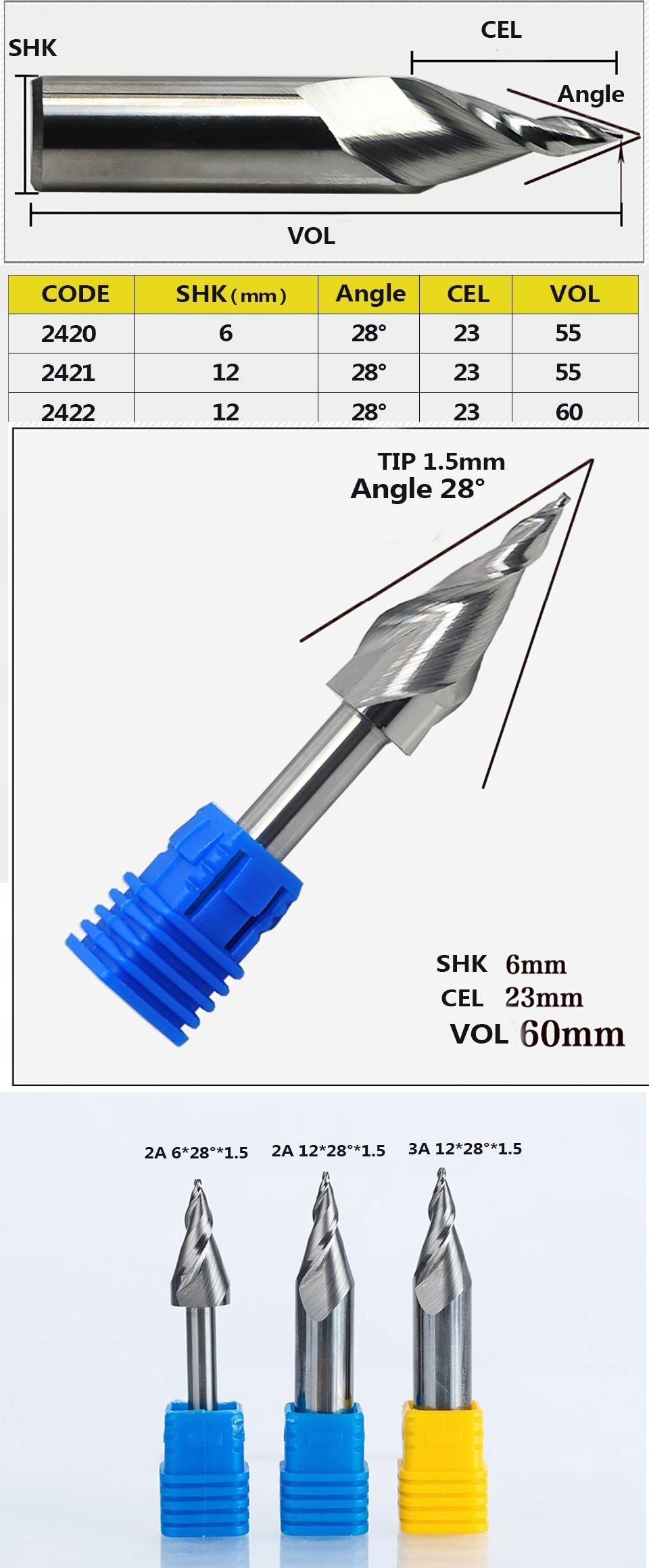 Frez do kupienia w Expancnc Frez grawerski do sklejki drewna 28st 12mm ...