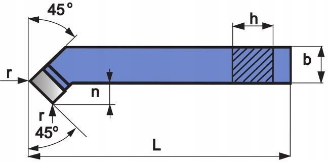 Noże do elektronarzędzi Nóż Tokarski Lutowany Iso 2R 1212K20 NNZc ...