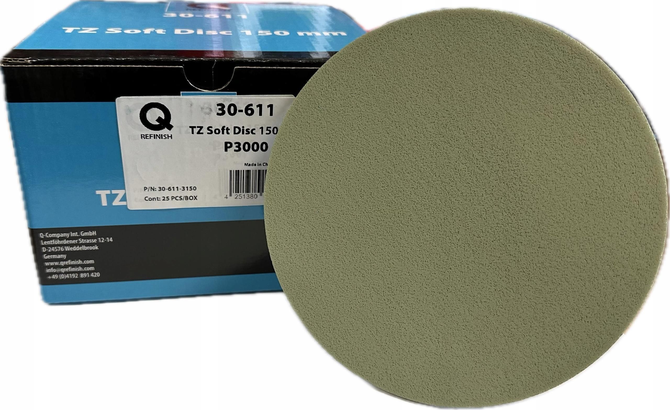 Q-Refinish Tz Trizact Soft Disc Miękki dysk krążek ścierny 150mm P3000 ...