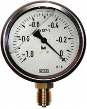 Wika Wakuometr glicerynowy -1BAR/0 100mm 113 53 100 G1/2 kl 1,6 EN837-1 1761196453 - opinie i ...