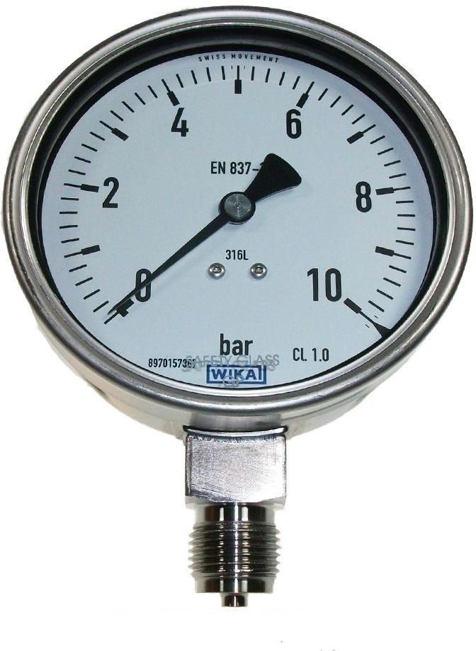 Wika 0-10BAR G1/2 Manometr kwasoodporny 100mm 232 50 100 klasa 1 EN837-1 1761814674 - opinie i ...