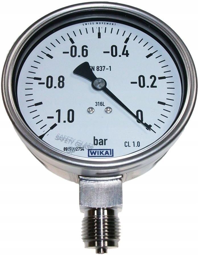 Wika -1BAR/0 wakuometr kwasoodporny 100mm 232 50 100 klasa 1 G1/2 EN837-1 1761921018 - opinie i ...