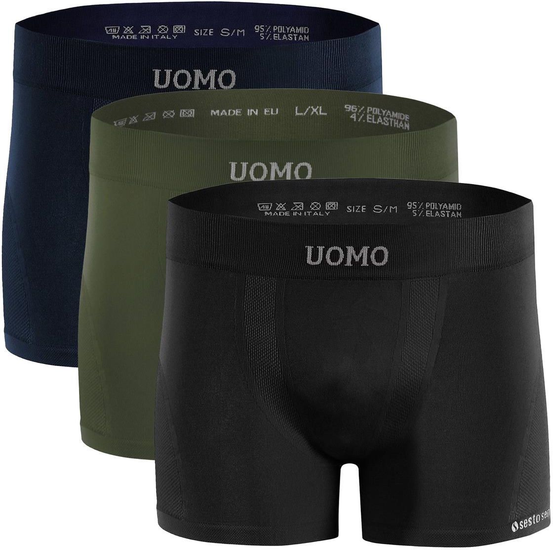 3x Bezszwowe bokserki męskie sportowe SOLAR UOMO Sesto Senso - Ceny i ...