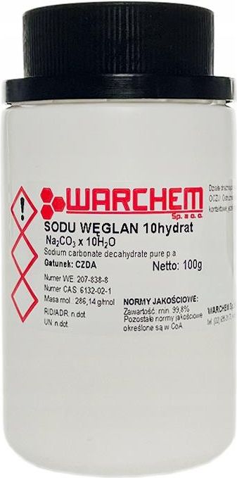 Drobne akcesoria medyczne Warchem Węglan Sodu 10Hydrat Czda 100G - Ceny ...