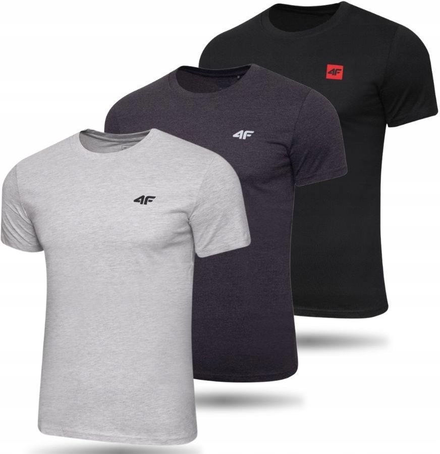 Zestaw 3x Koszulka Męska Sportowa 4F T-shirt Bluzka Na Co Dzień - Ceny ...