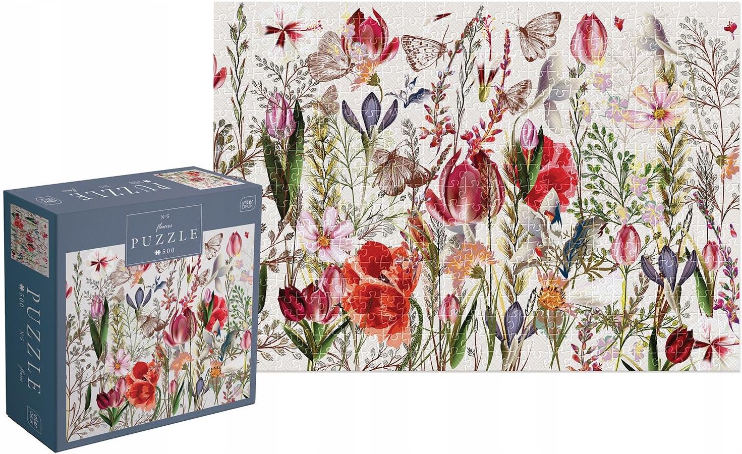 Interdruk Puzzle 500El. Flowers 5 Kwiaty - Ceny i opinie - Ceneo.pl