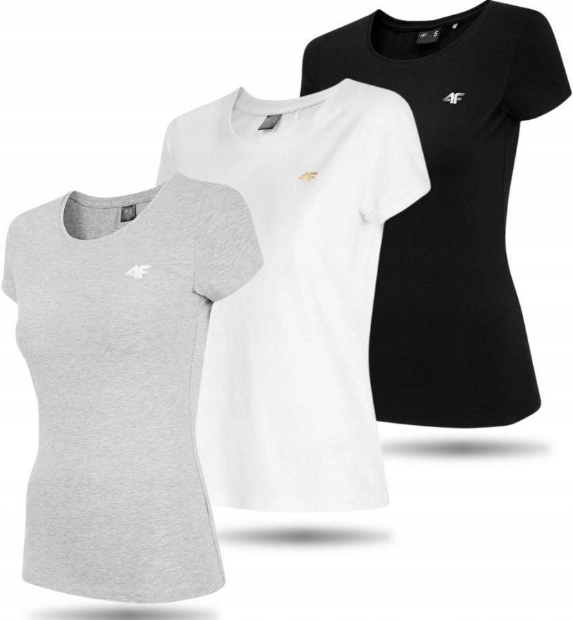Zestaw 3x Koszulka Damska Sportowa 4F T-shirt Bluzka Na Co Dzień - Ceny ...