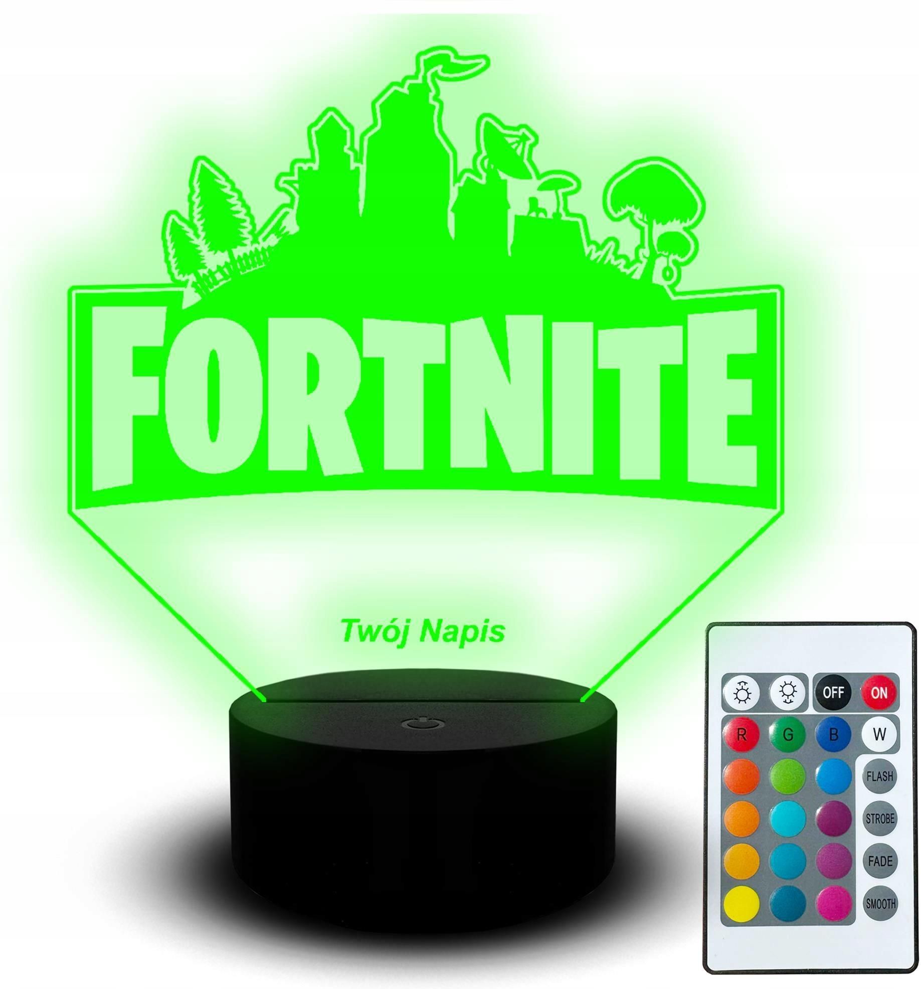 Lampka Nocna Led Statuetka 3D Grawer Gadżet Dla Gracza Fortnite Figurki ...