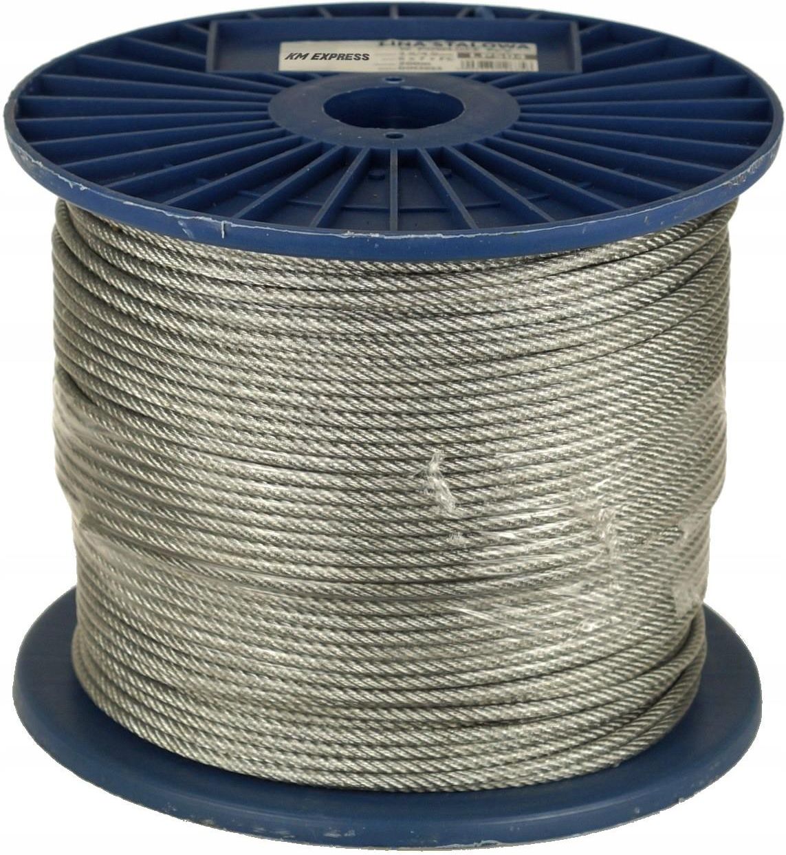 Lina Stalowa W Osłonie Pcv 4 MM Linka Rolka 200 Mb 6x7 539KG 1770440790 - Opinie i ceny na Ceneo.pl