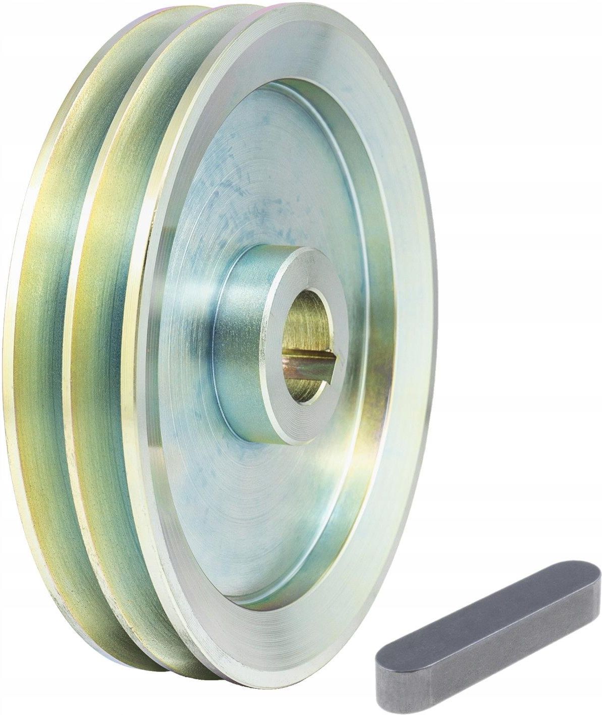 Koła koło pasowe szajba 2 paski 2x 13mm Ha fi 170 otwór 22 mm wpust ...