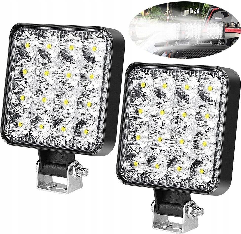 4SZT Mocna Lampa Robocza Led 48W Halogen Reflektor Szperacz 12V 24V ...