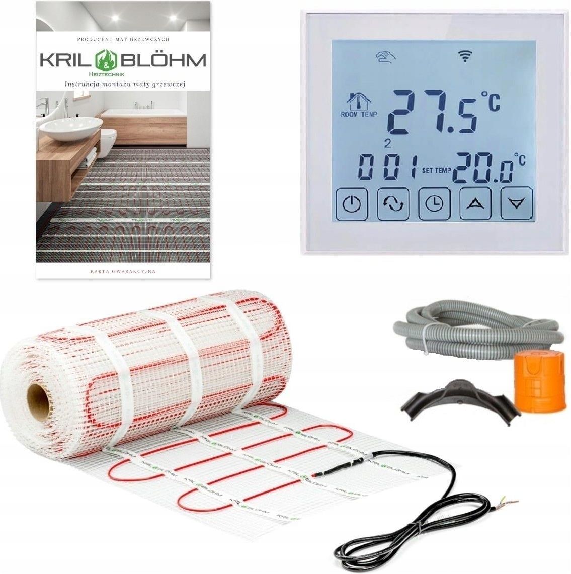Ogrzewanie podłogowe Mata Grzewcza Grzejna Zestaw 150W/M2 5M2/TVT 31 Wifi 1773341950 - Opinie i ...