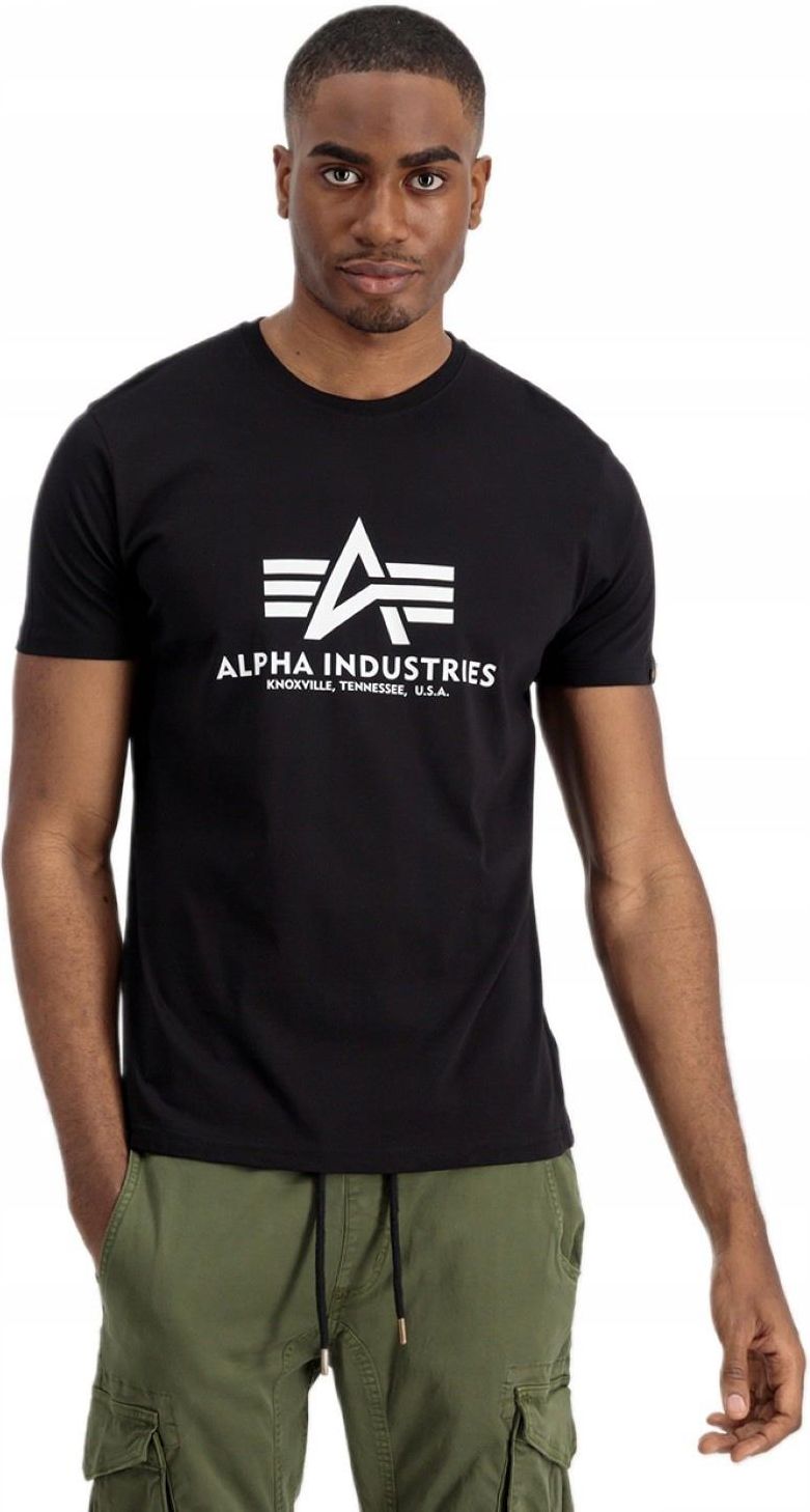 Koszulki Alpha Industries Basic 2 Pack 106524 663 Czarna Dark Petrol M ...