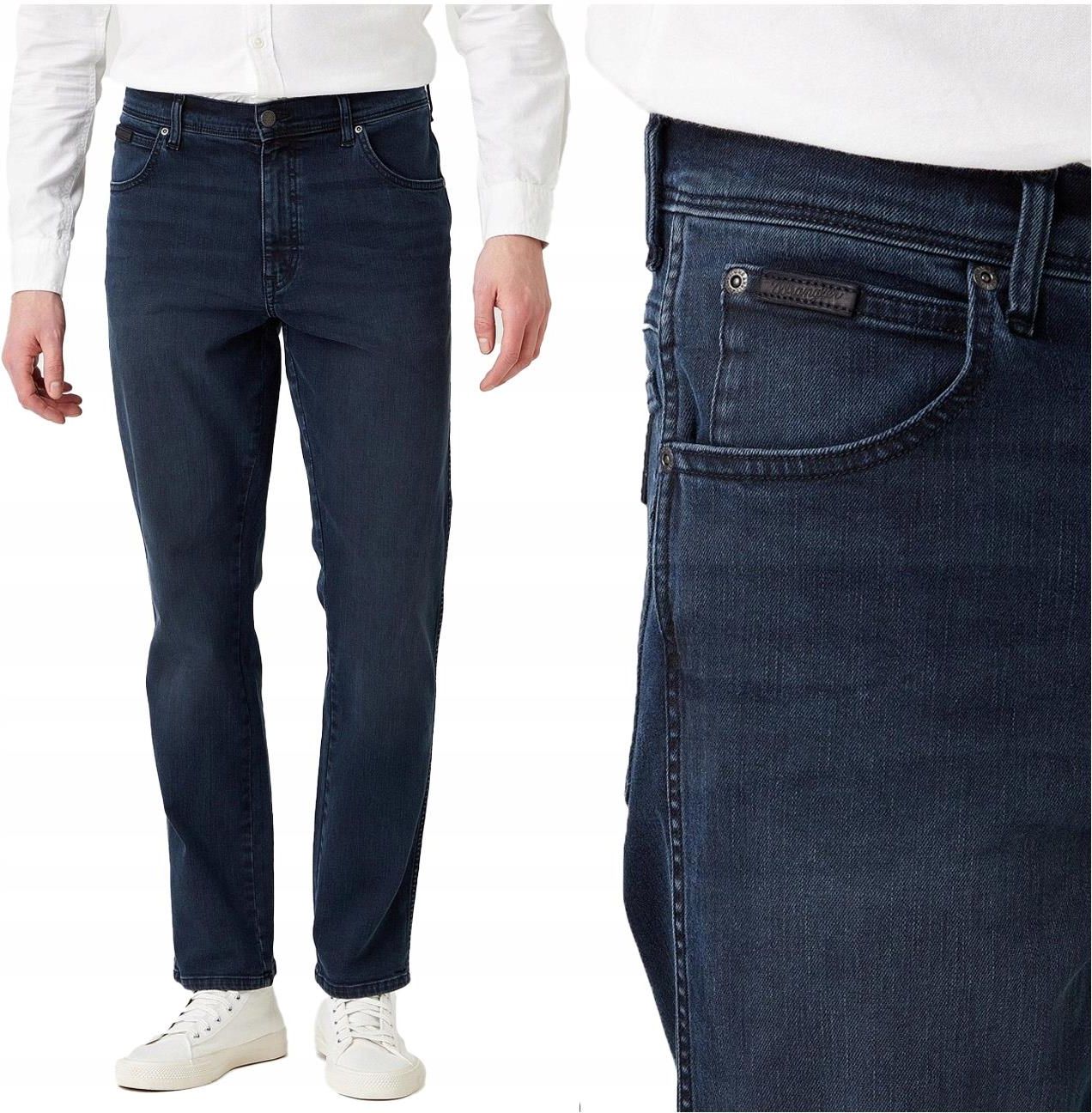 Męskie spodnie jeansowe dopasowane Wrangler Texas Slim 31/30 - Ceny i ...