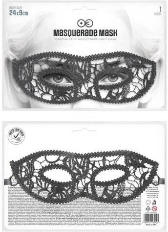 Partypal Maska Wenecka Bal Maskowy Koronkowa Czarna 24X9Cm - Ceny i ...