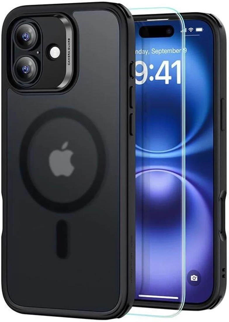 Esr Hybrid Case Halolock For Iphone 16 With Screen Protection Kit Black ...