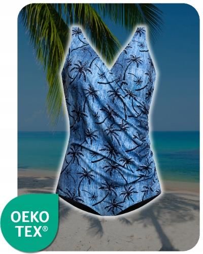 Kostium Kąpielowy Jednoczęściowy Strój Damski Plus Size 46 3XL Monokini ...