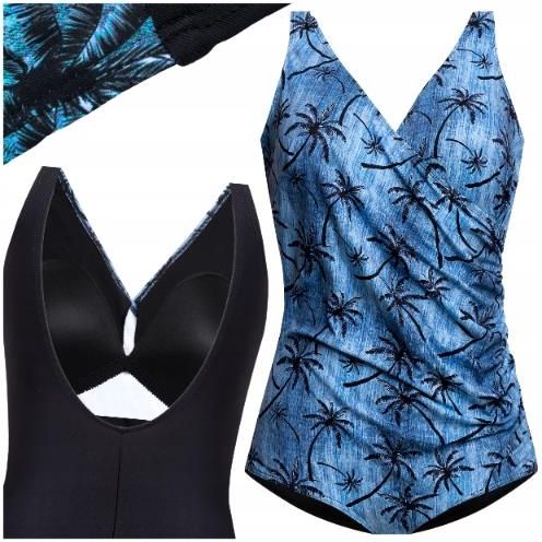 Kostium Kąpielowy Jednoczęściowy Strój Damski Plus Size 46 3XL Monokini ...